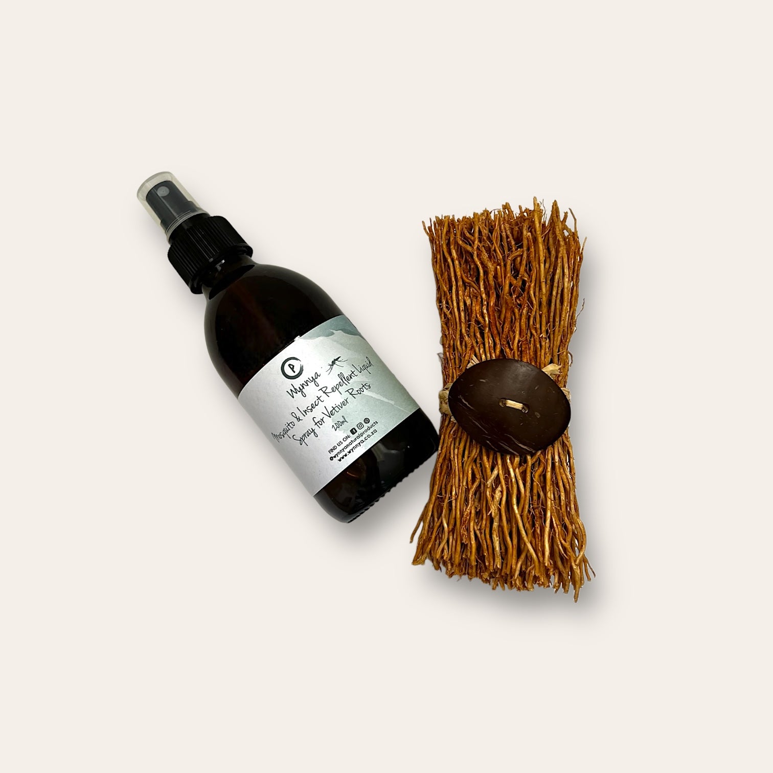 Natural Mosquito Repellent: Vetiver Root Bunch & Spray 200ml
